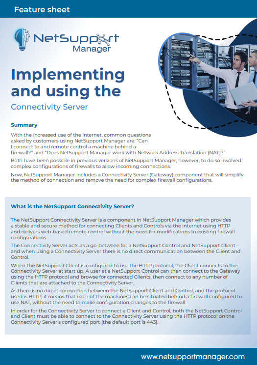NetSupport Manager - Get Started/Resources